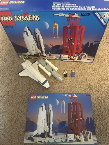 Vintage (1995) LEGO Town Launch Command Set 6339 Shuttle Launch Pad ...