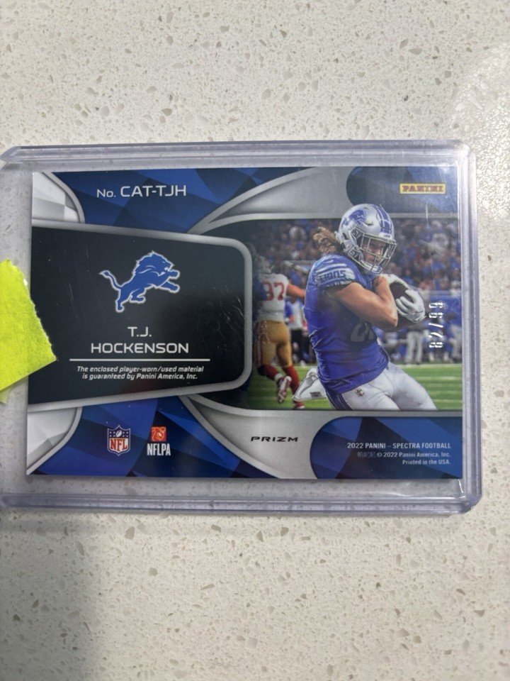 2022 PANINI SPECTRA CATALYSTS TJ Hockenson #/99 Lions Game Worn Jersey | eBay