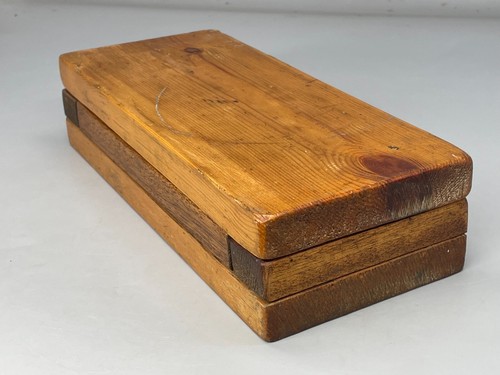 Vintage Combination Oilstone Sharpening Stone Wooden Box Honing Stone ...