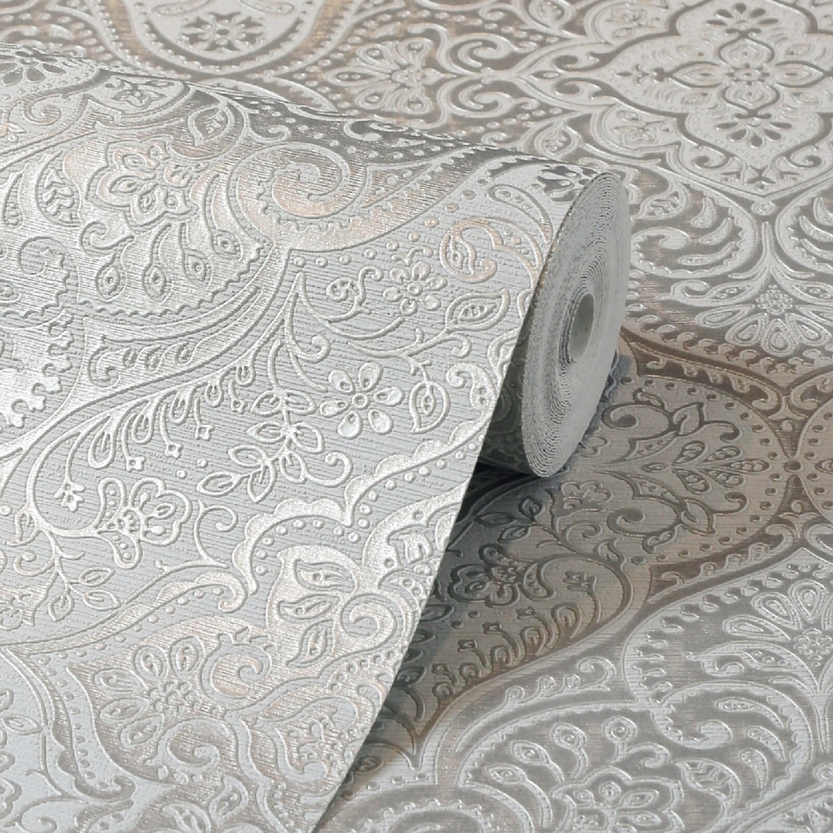 Grey Damask Background Pattern