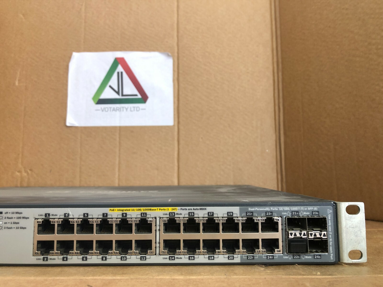 HP ProCurve 2910al-24G-PoE+ with Bracket HP J9146A Gigabit PoE+ Switch ...