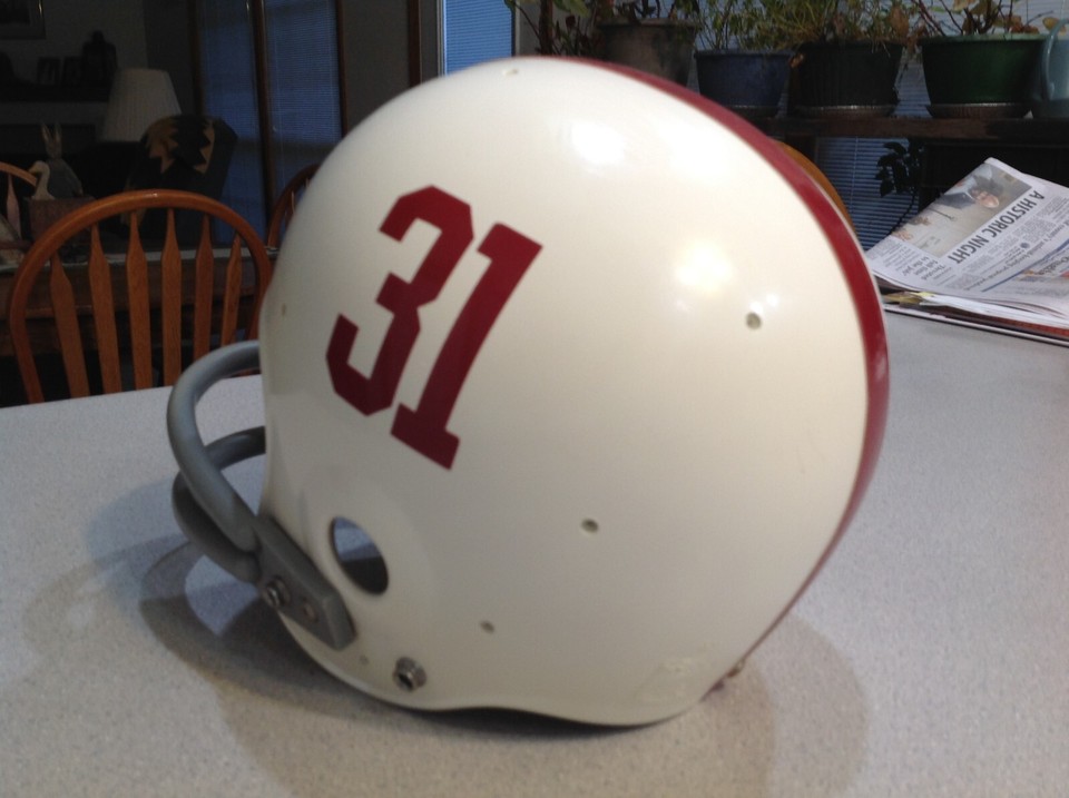 Vintage Alabama Pac-44 Riddell Football Helmet Game Used M Shell 6 3/4 ...