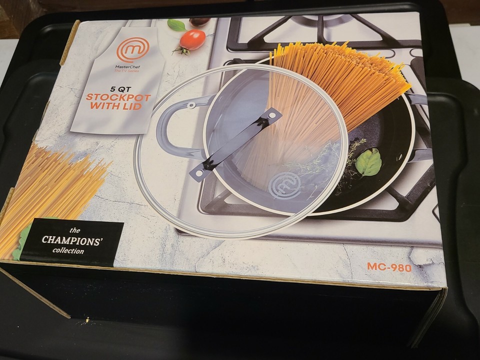 MasterChef 5 Quart Stock Pot with Lid The Champions Collection Brand ...