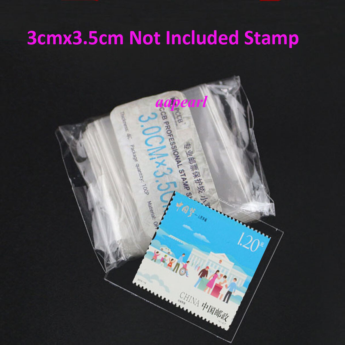 Lots 1000 Pcs Stamp Sleeves Holders Stamp Protection High Quality Pouch ...