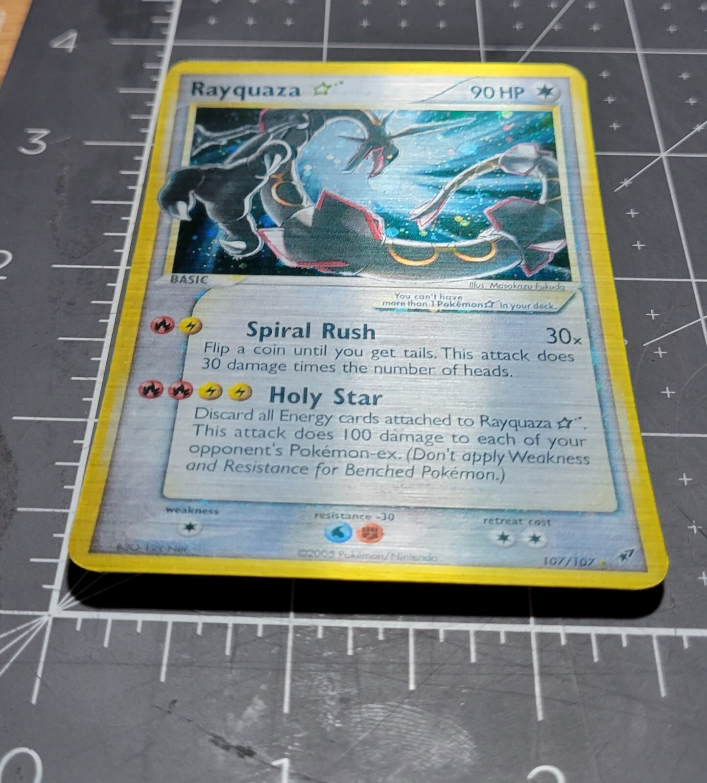 Rayquaza Gold Star 107/107 Pokemon - EX Deoxys FANART STICKER | eBay