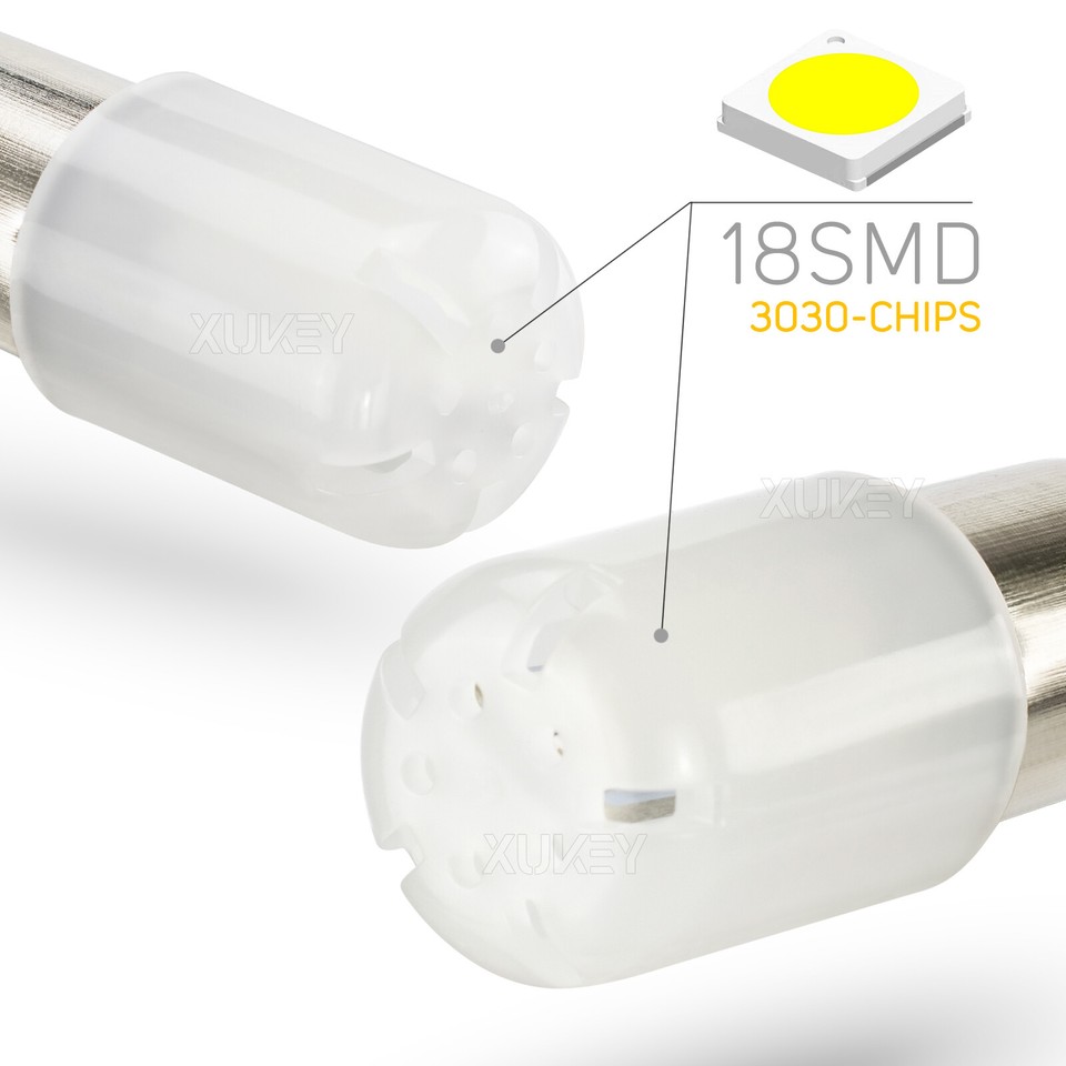 4PCS 12V White 67 89 97 631 5007 5008 R5W R10W 1156 LED Bulb Mini BA15S ...