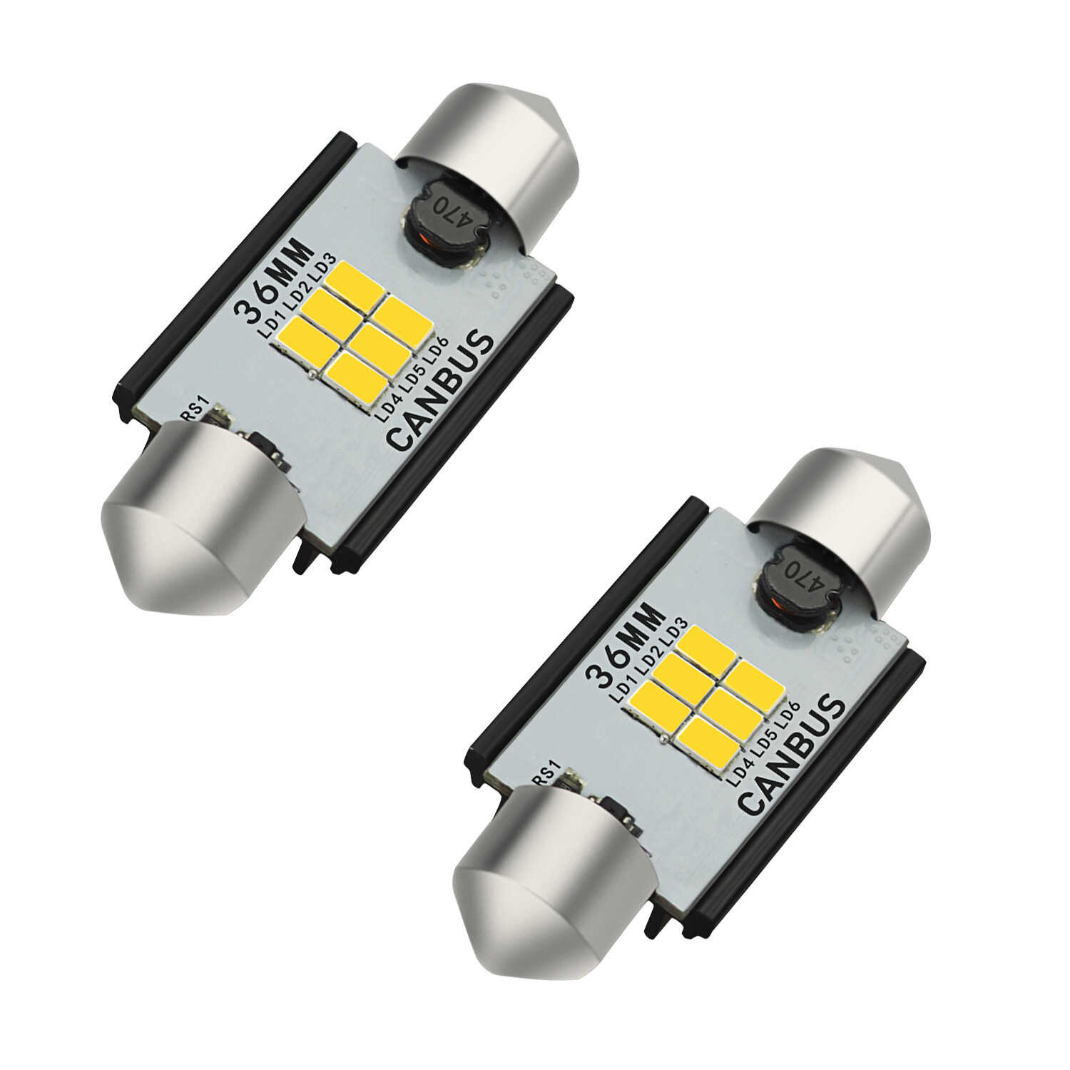 2x 6000K 6411 6418 Canbus LED License Plate Tag Light Lamp for BMW Audi ...