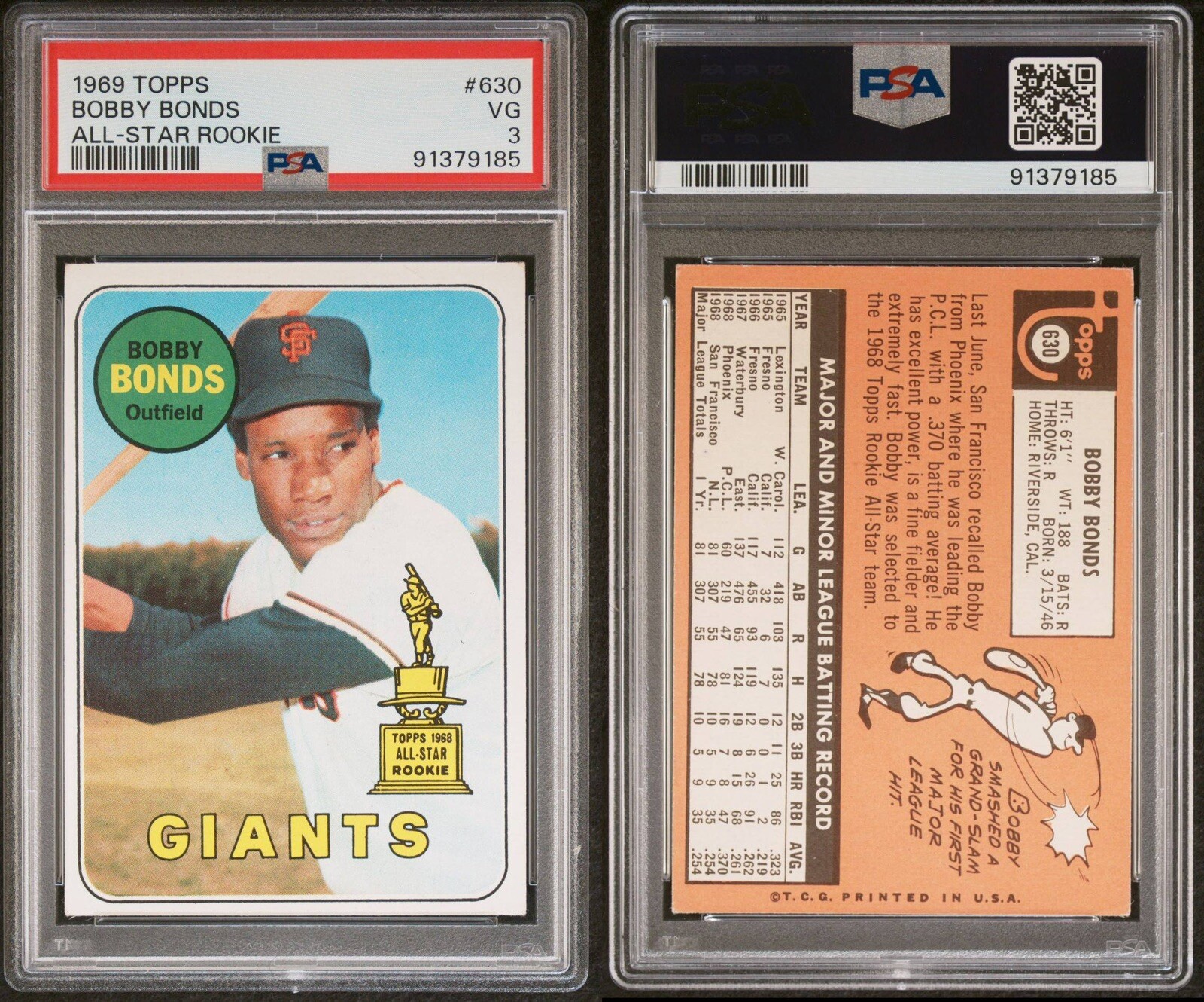 1969 Topps - High # #630 Bobby Bonds (RC) for sale online | eBay