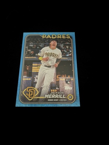 Jackson Merrill RC 2024 Topps Update Blue Foil /999 Rookie Debut #US169 ...