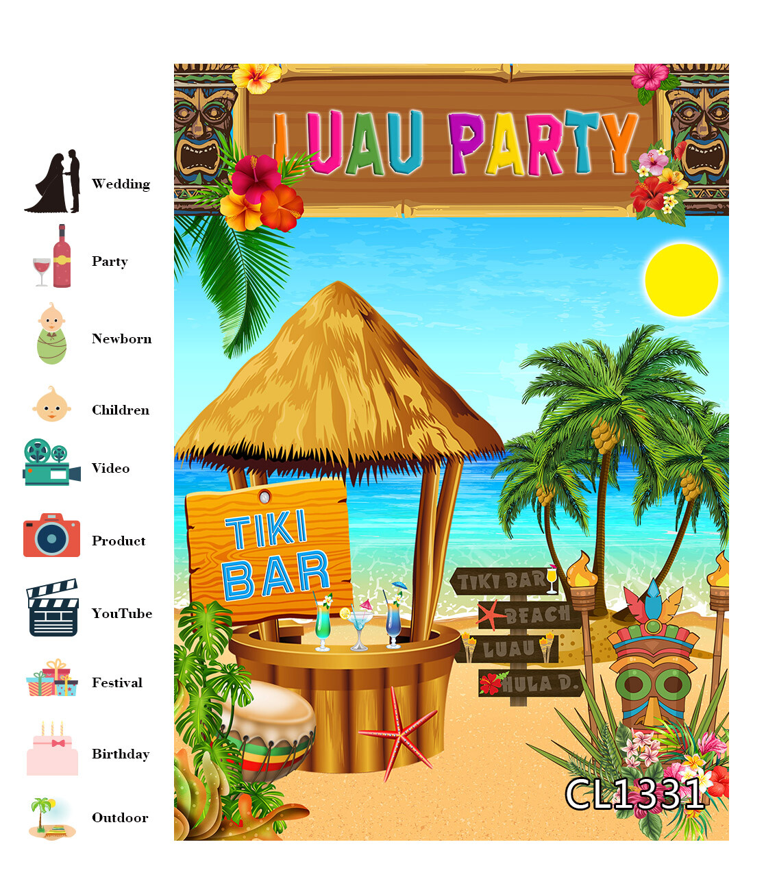 Luau Tiki Background