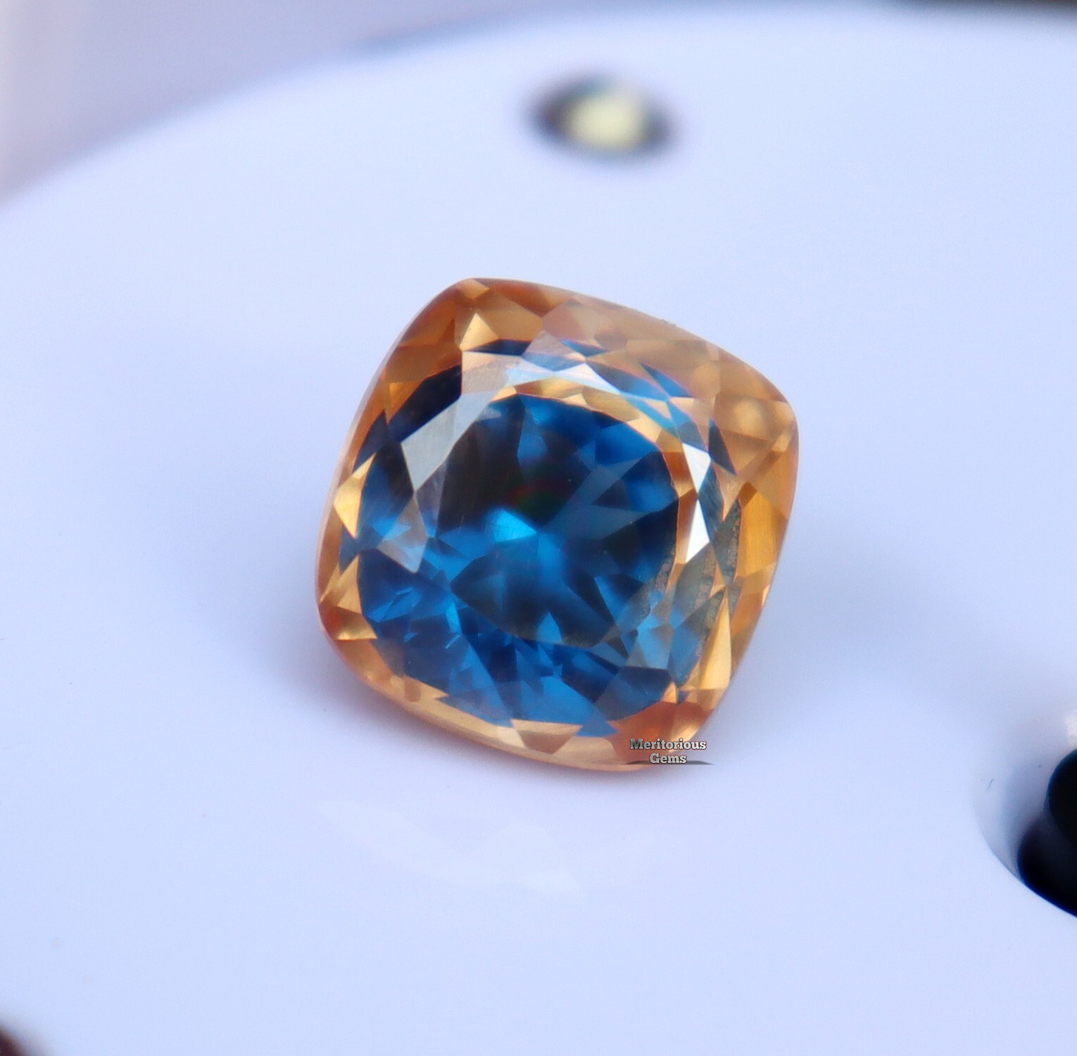 13 CT NATURAL BI COLOR PITAMBARI SAPPHIRE Cushion CUT CERTIFIED LOOSE ...