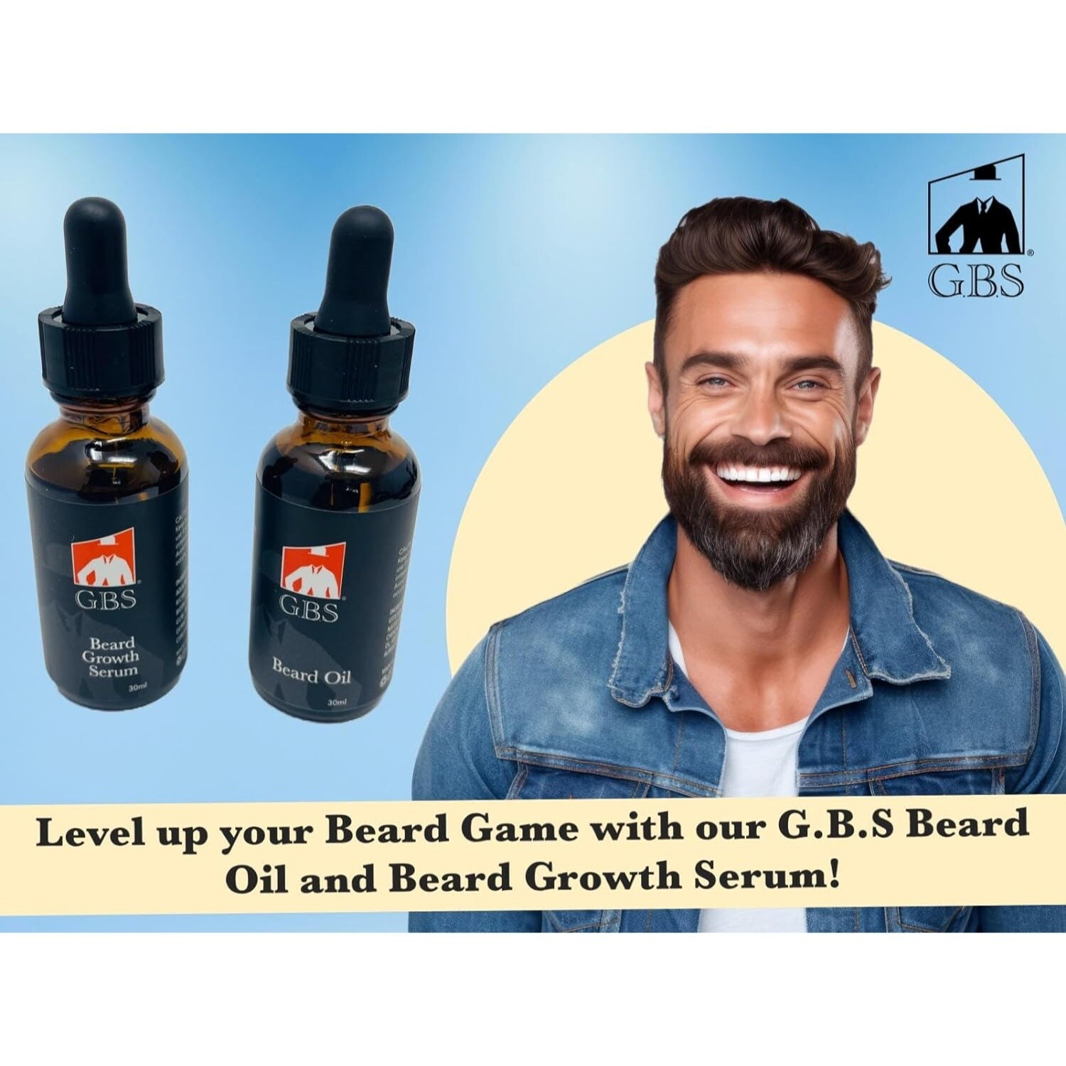 Beard Growth Kit Beard Oil & Beard Growth Serum W Biotin Ginseng Leaf ...