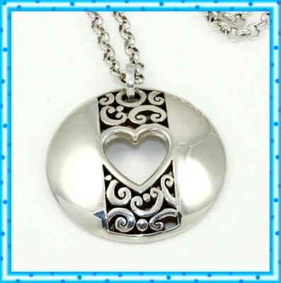 Brighton BON AMIE Heart Silver Pendant Necklace | eBay