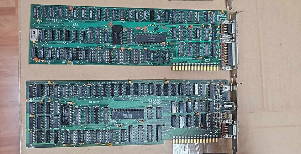 Vintage Retro ISA Lot 5 Black & White & Color IBM 5150 5160 Graphics ...