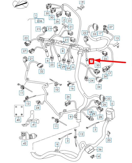 AUDI A3 8V GLOW PLUG RD. CONNECTOR SLEEVE HOUSING 04L971785C ORIGINAL ...