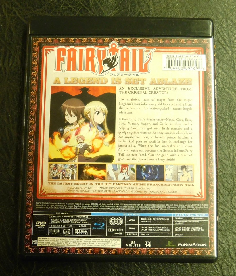 Fairy Tail: Phoenix Priestess Blu-ray + DVD 2012 704400091698| eBay