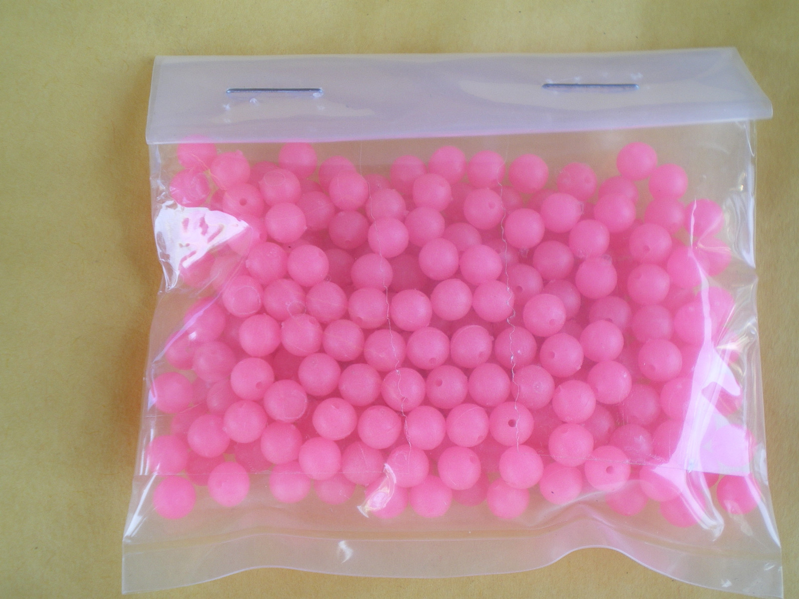 500 PCS. 7MM. SOFT GLOW PLASTIC LURE BEADS-LIGHT/RED .052 HOLE, "MAKE ...