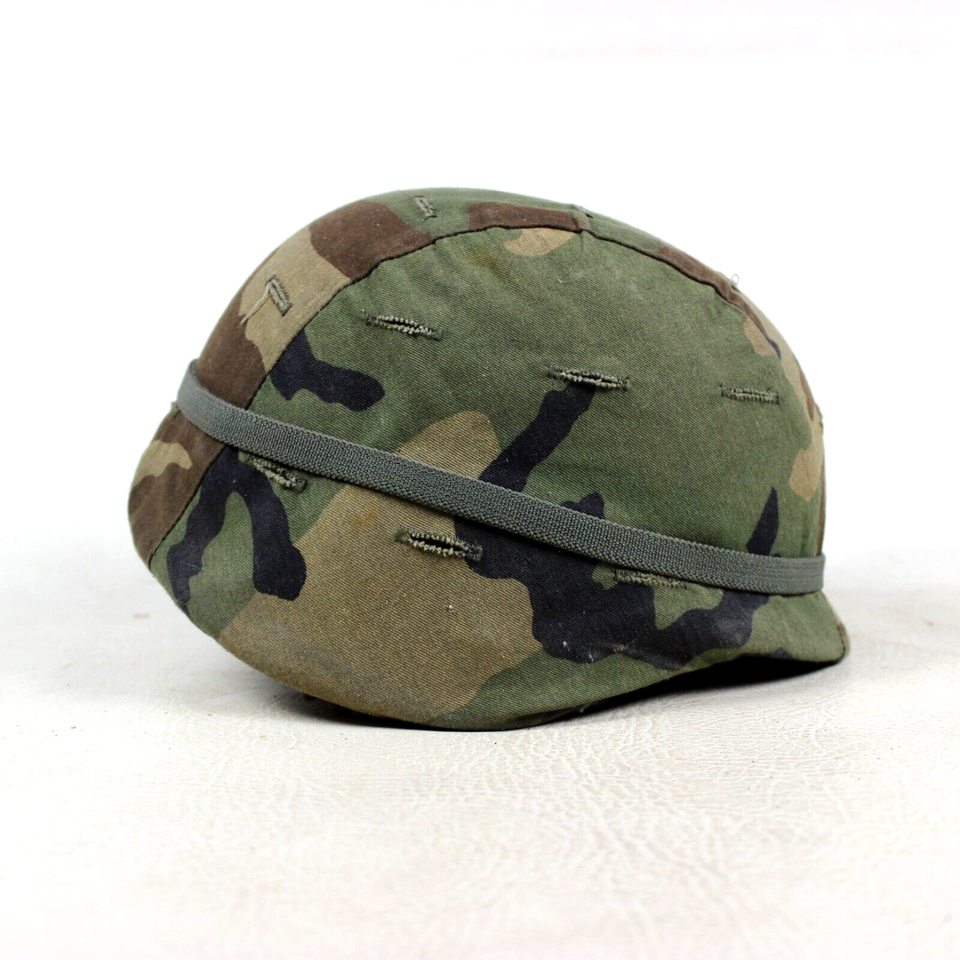 US ARMY ISSUE MILITARY SURPLUS PASGT HELMET WOODLAND CAMO COVER ...