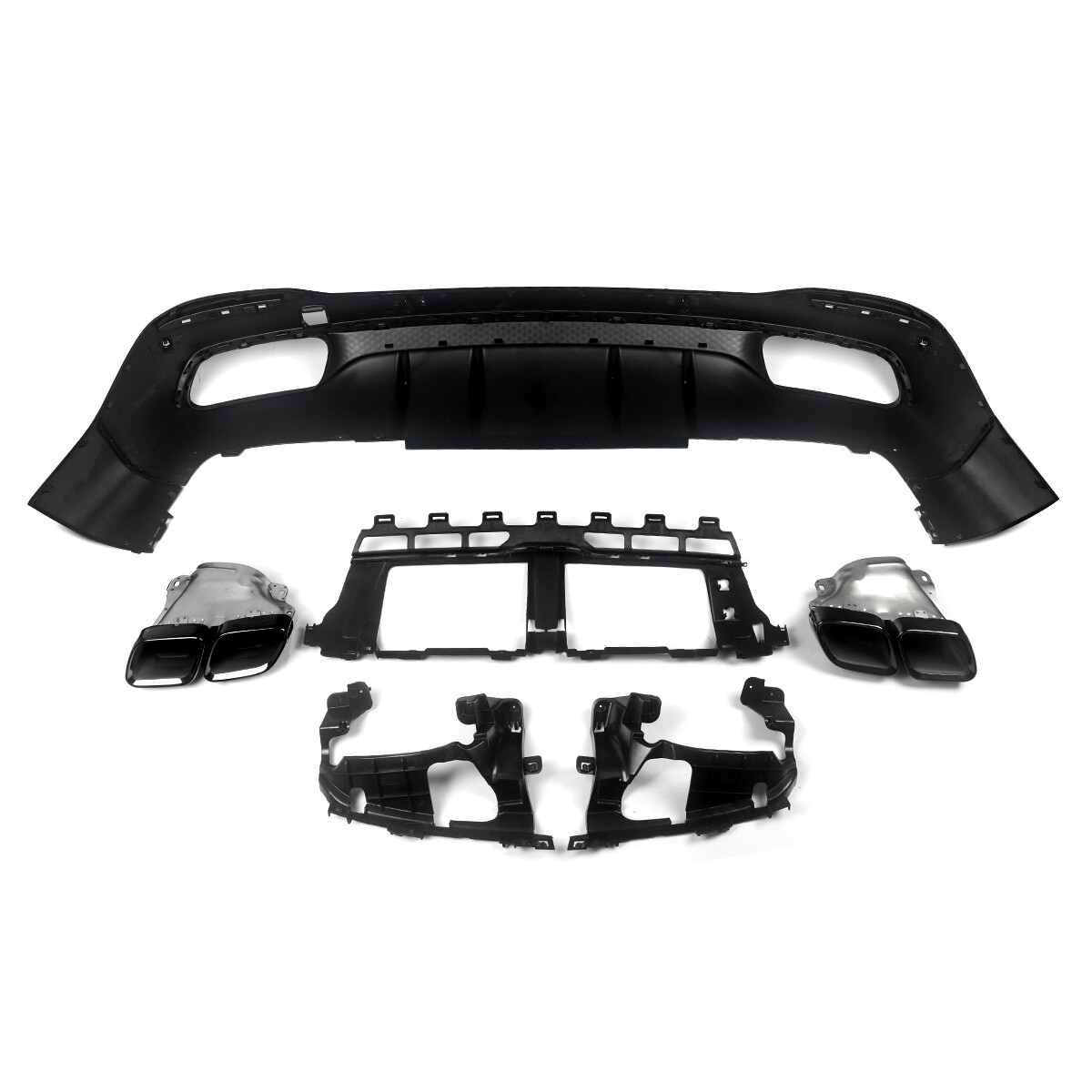 Fits Mercedes GLE Class W167 GLE63 Look Rear Bumper Diffuser+Exhaust ...