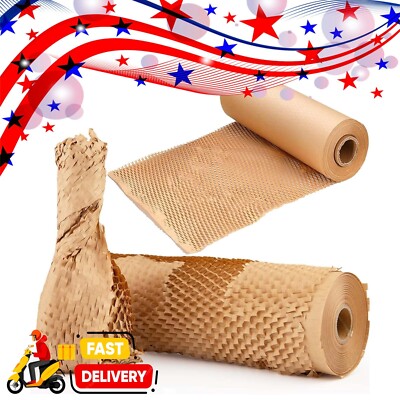 400mm Bubble Wrap Alternative Honeycomb Brown Wrapping Paper For ...