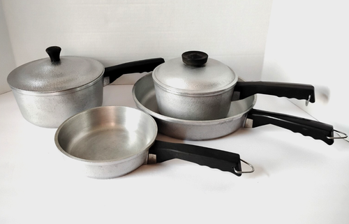 Vintage Hammercraft Club Hammered Aluminum Pots Pans and Lids Set ...