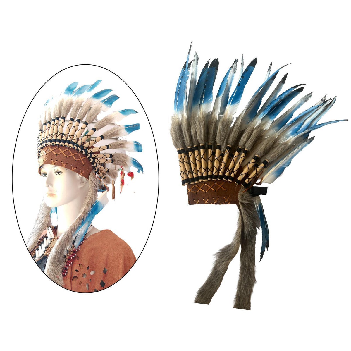 Indian Feather Hat For Kids Kids Indian Headdress Replica, Kids Native