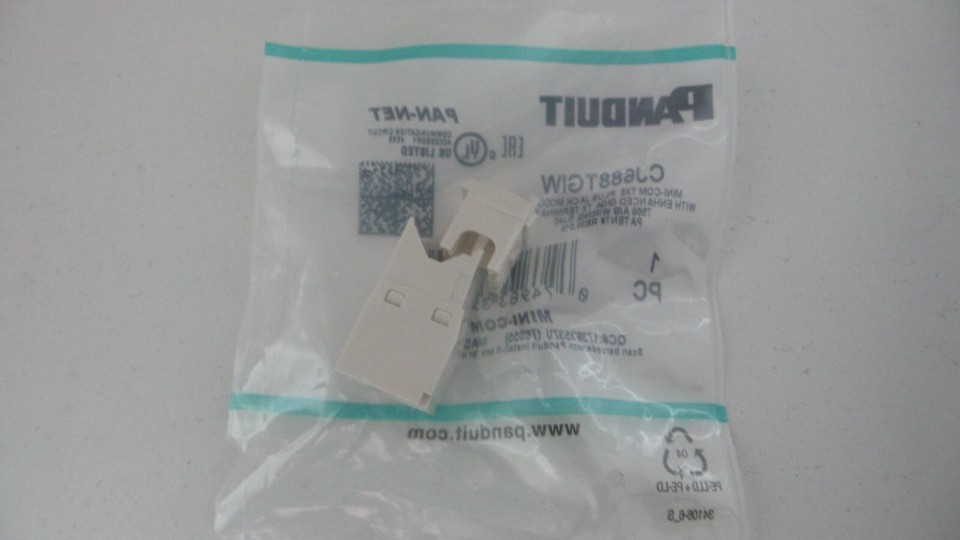 Panduit Part # CJ688TGIW Mini-com TX6 Plus Jack Module White Lot of (26 ...