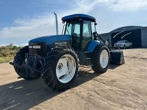1998 New Holland TV140 Tractor 140HP 4WD Loader Header 5,751 Hrs Stock ...