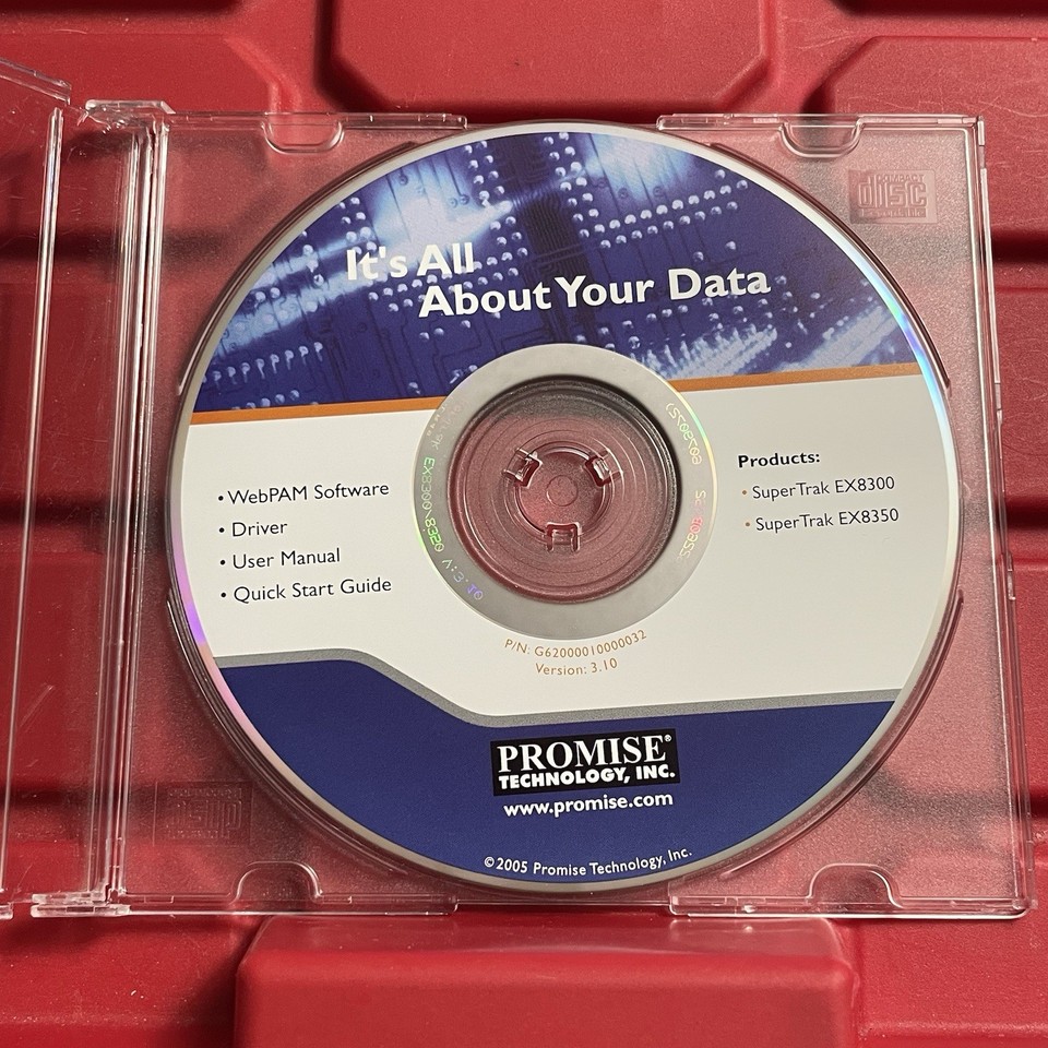 Promise Technology WebPAM Software Driver CD ROM Disc Pre Owned Vintage ...