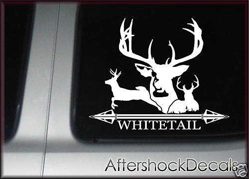 Deer Hunting Decal Archery Window Sticker Arrow Broadhead Big Buck Bow ...