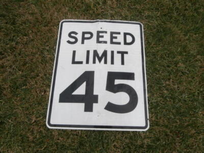Speed Limit 45 Road Sign 30x24” Aluminum Street Highway | eBay