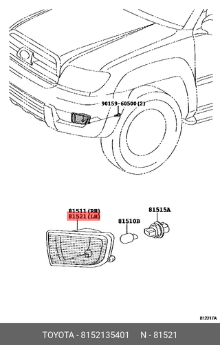 Genuine OE Lens & Body 8152135401 for Toyota 81521-35401 | eBay.de