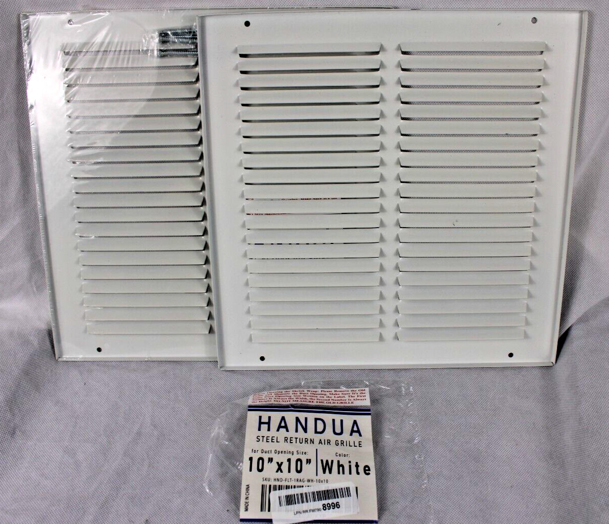 Steel Return Air Grille HVAC Duct Cover Grill White - 10x10 Open Box ...