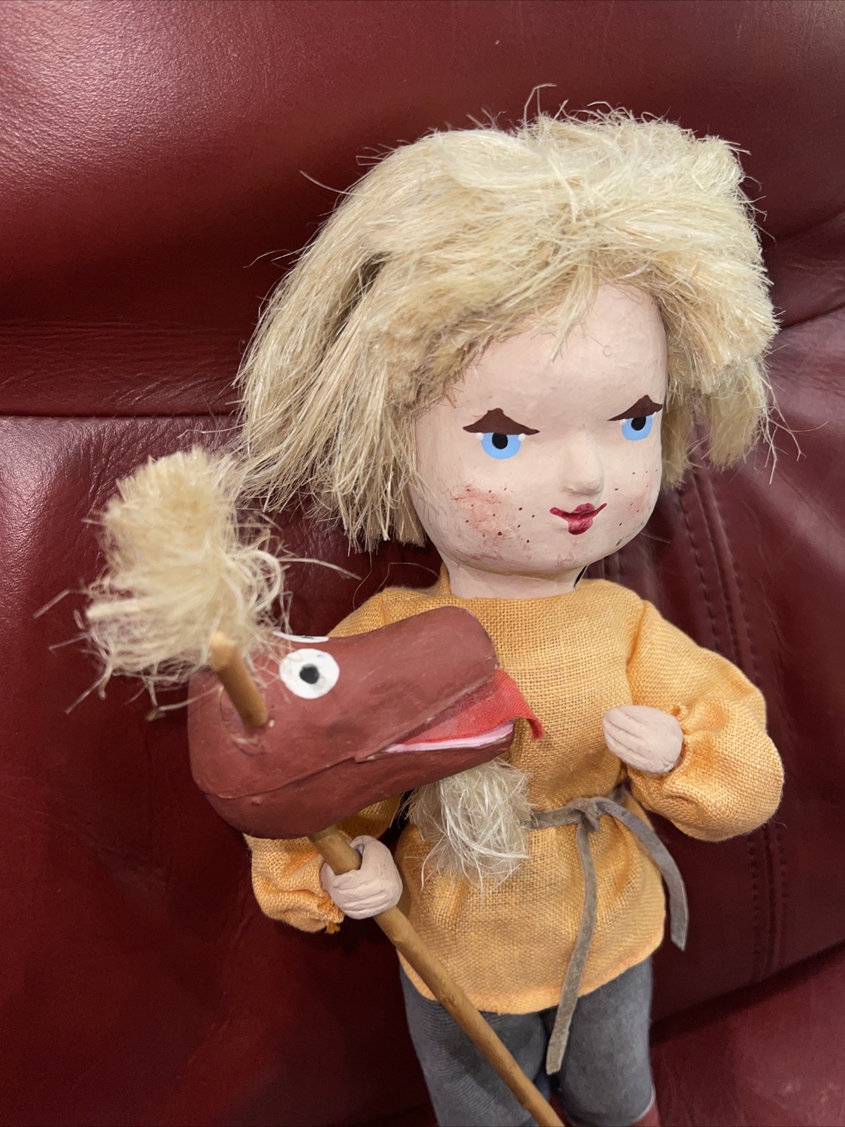 Vtg 12” Polish Paper Mache Doll Fairytale Papier-Mâché Cultural ...