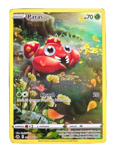 Pokémon TCG Paras Crown Zenith: Galarian Gallery GG32/GG70 Holo Holo ...
