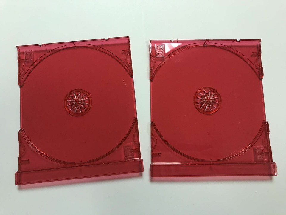 10 PCS NEW CD Trays, Transparent Red Compact Disc Audio , Made in USA ...