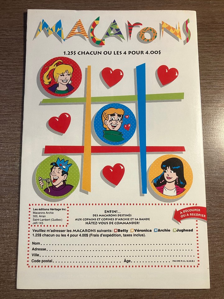 LE MONDE DE ARCHIE #90 french canadian comic foreign EDITIONS HERITAGE ...