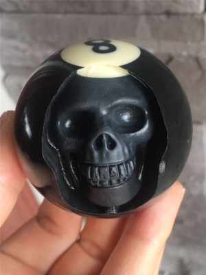 1pcs Hand-Carved Head Human Skull Skeleton in Billiard Pool Ball 52mm ...