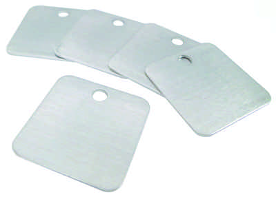 Blank Metal Tags (100 Tags) Model 913A / 1" Square Aluminum | eBay