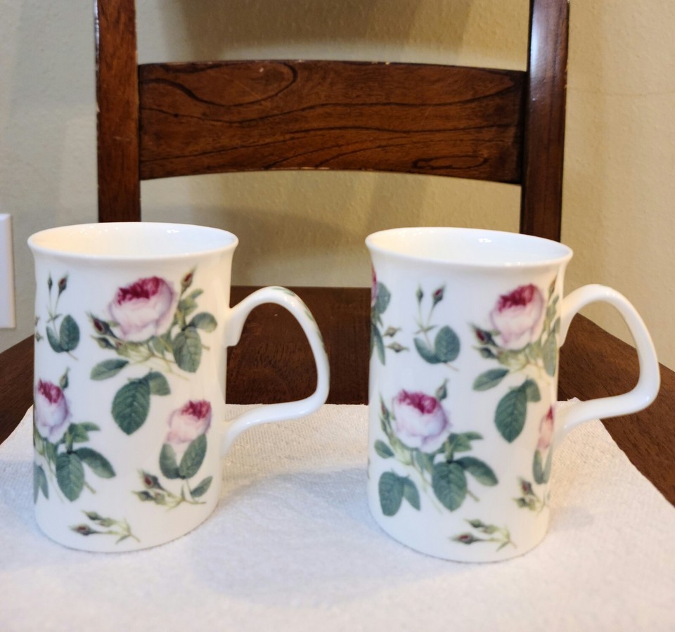 ROY KIRKHAM REDOUTE VICTORIAN ROSES PINK CHINTZ FINE BONE CHINA ...