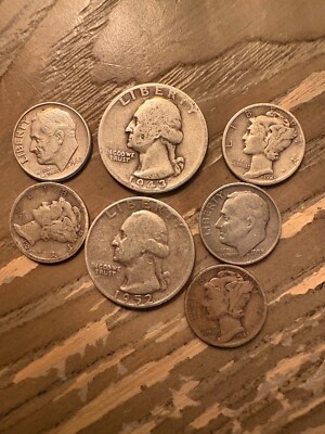 90% Junk Silver Coins $1 Face Value - Mixed Coins Average Circulated ...