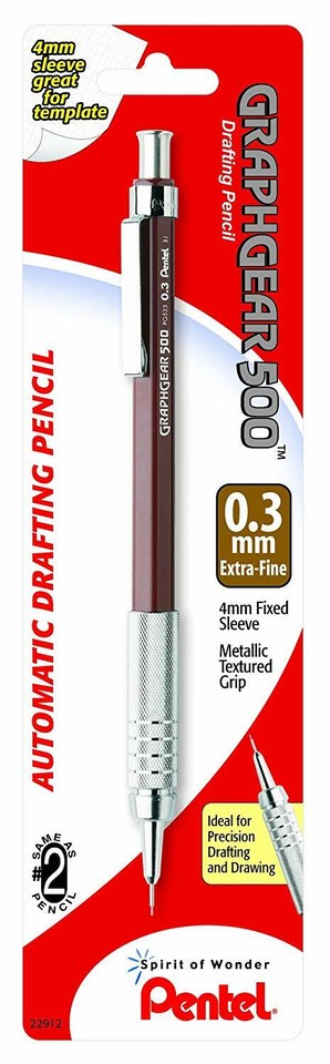 Pentel Graph Gear 500 Automatic Drafting Pencil 0.3 0.5 0.7 0.9 Pencil ...