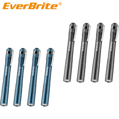 WORKPRO 4-Packs Gray/Blue LED Pen Light Set Pocket Pen Flashlight ...