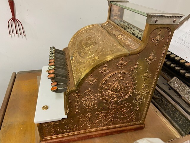 Antique Brass National Cash Register,Model 324-Woolworth Machine Rings ...