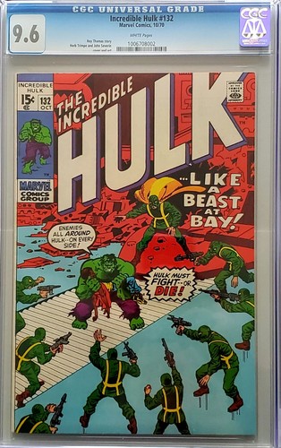 Incredible Hulk #132 Cgc 9.6 White Pages 1970 | eBay