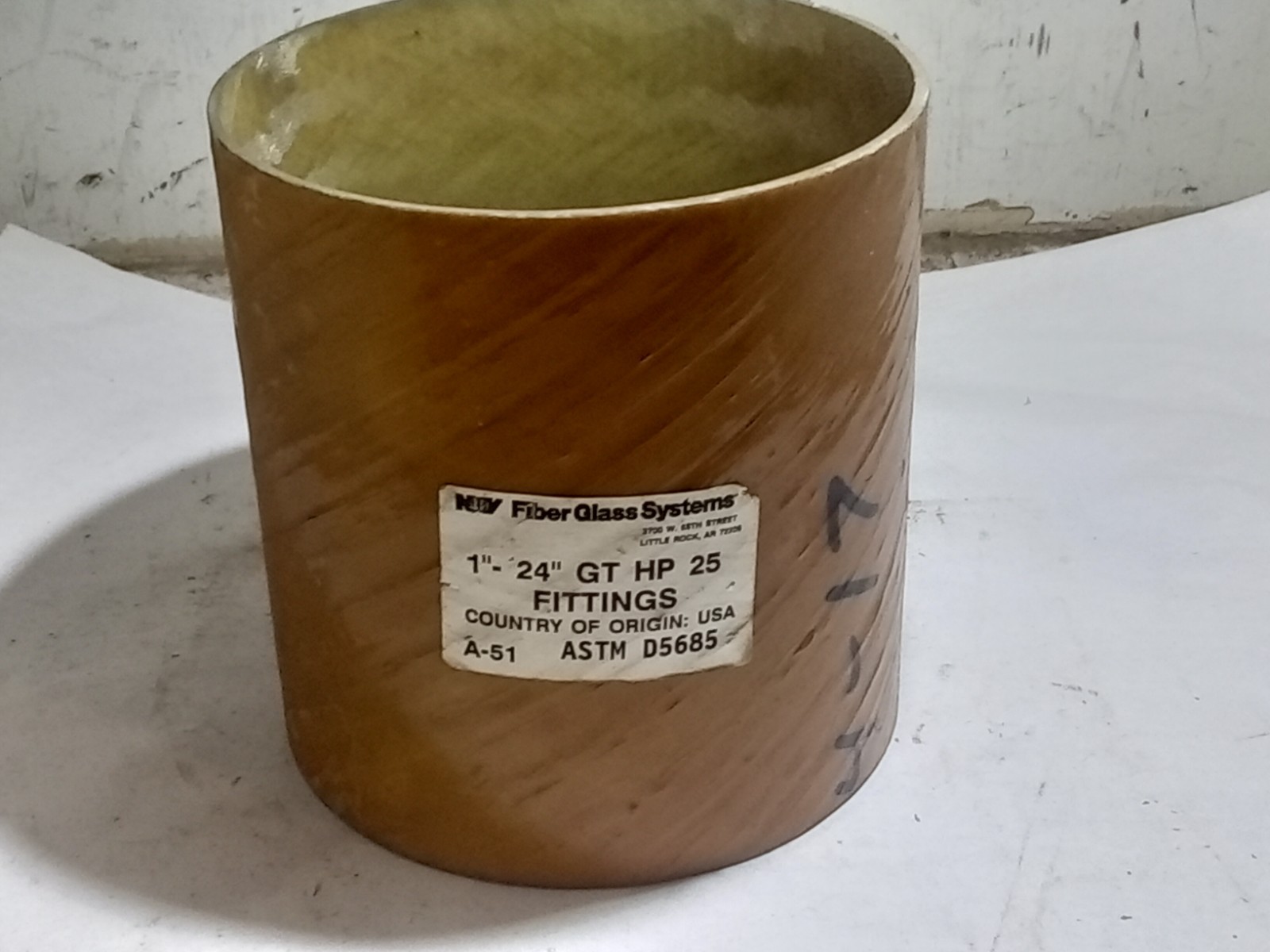 NY FIBERGLASS SYSTEMS 1"-24" GT HP 25 FITTING A-51 ASTM D5685 (M3A&B ...