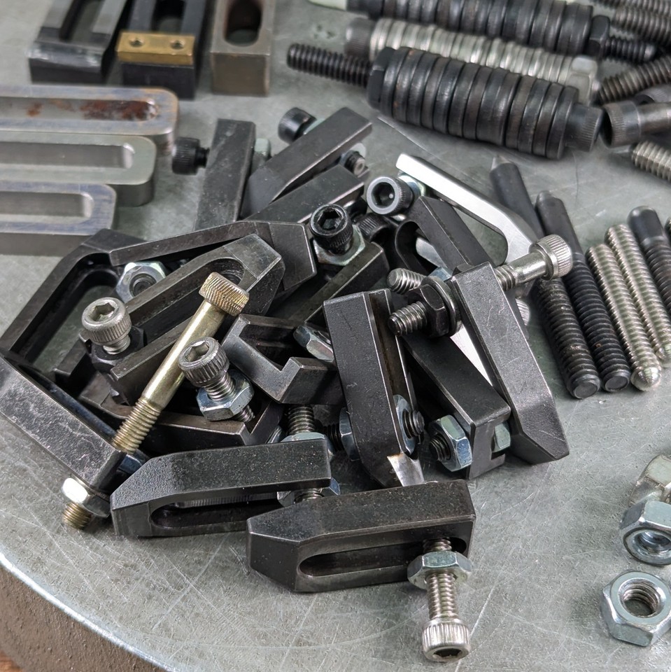 Precision Small Mill Clamp Hold-Down Hardware 1/4" Screw USA Machinist ...