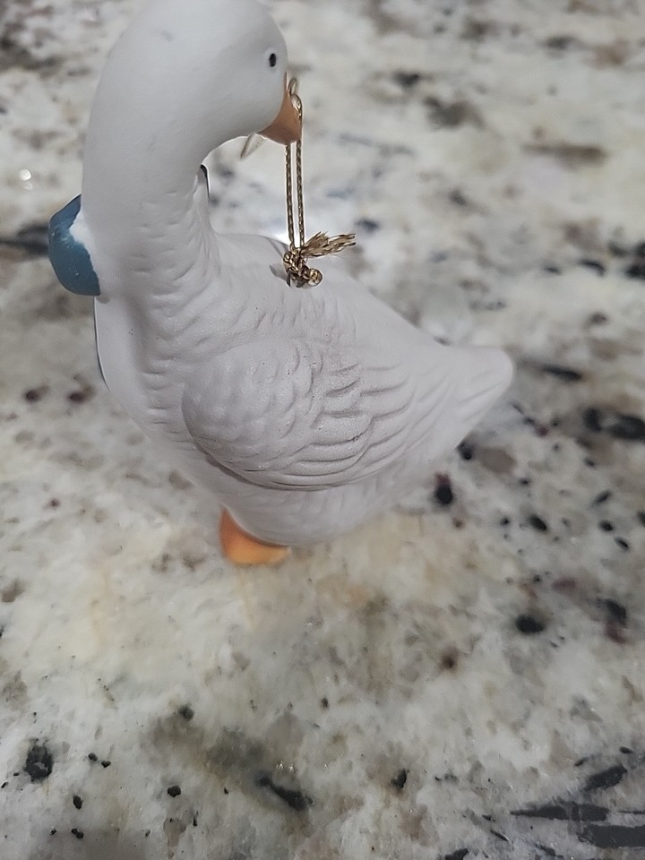 Vintage Swan Blue Bow Ornament | eBay