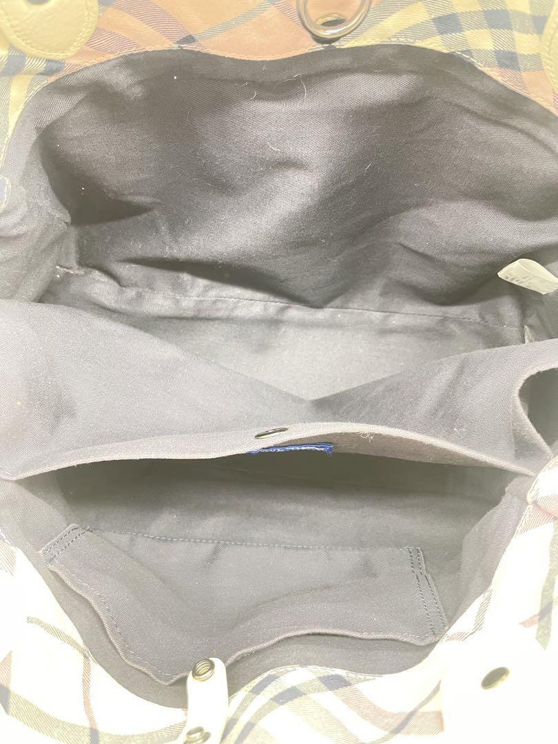 Burberry Blue Label Shoulder Bag Pink Check Canvas Leather Burberry Blue Label Shoulder Bag Pink Check Canvas Leather