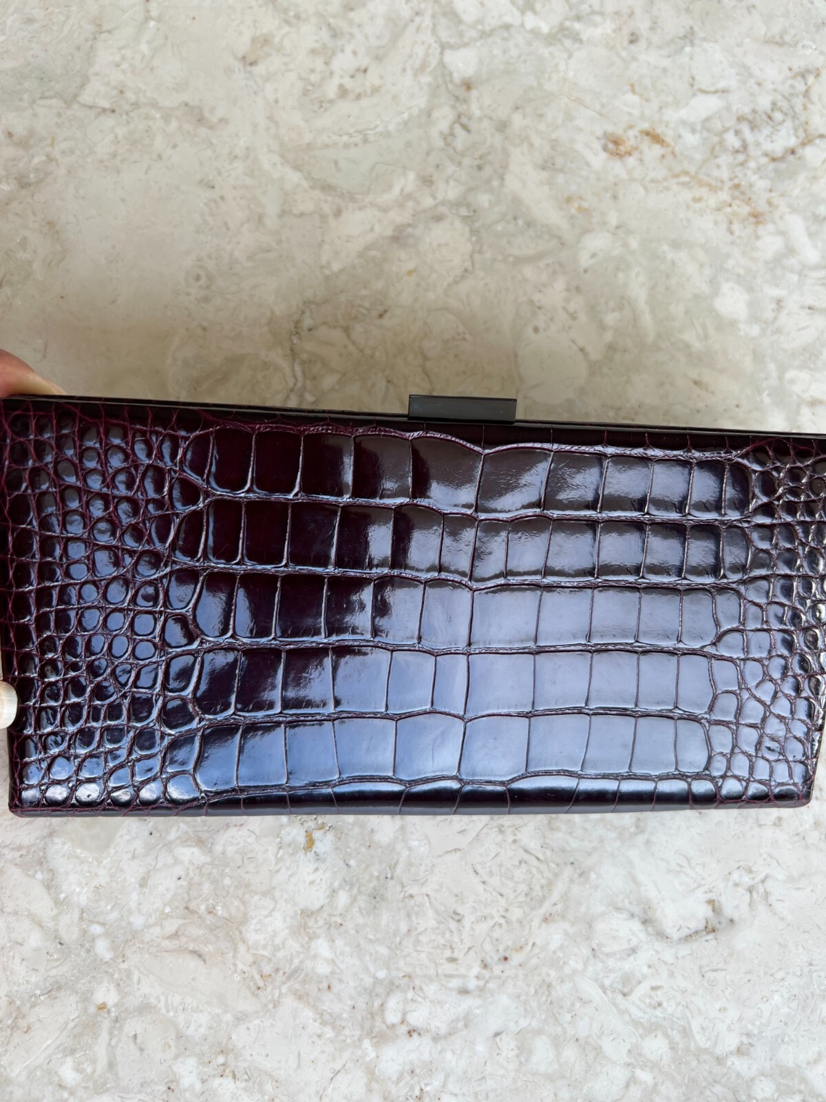 Stunning Cartier Crocodile Wallet Burgundy Red - Gem